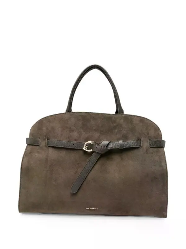 COCCINELLE Buckle-detail Suede Shoulder Bag