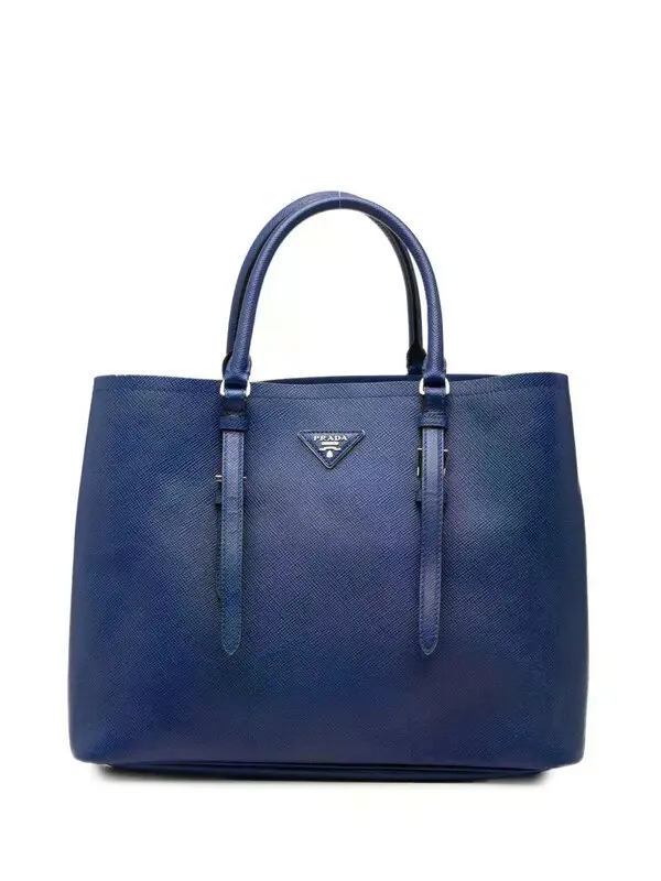 Prada 2010-2026 Medium Saffiano Cuir Double Handle Satchel