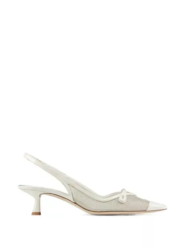 JIMMY CHOO Amita Leather Heeled Pumps