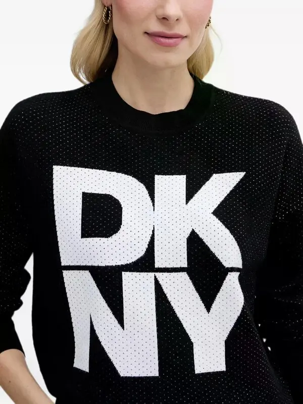 Dkny Logo-embellished Crewneck Sweatshirt
