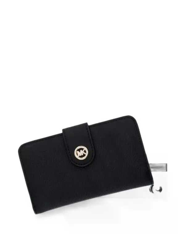 Michael Kors Logo-plaque Pebbled-leather Wallet