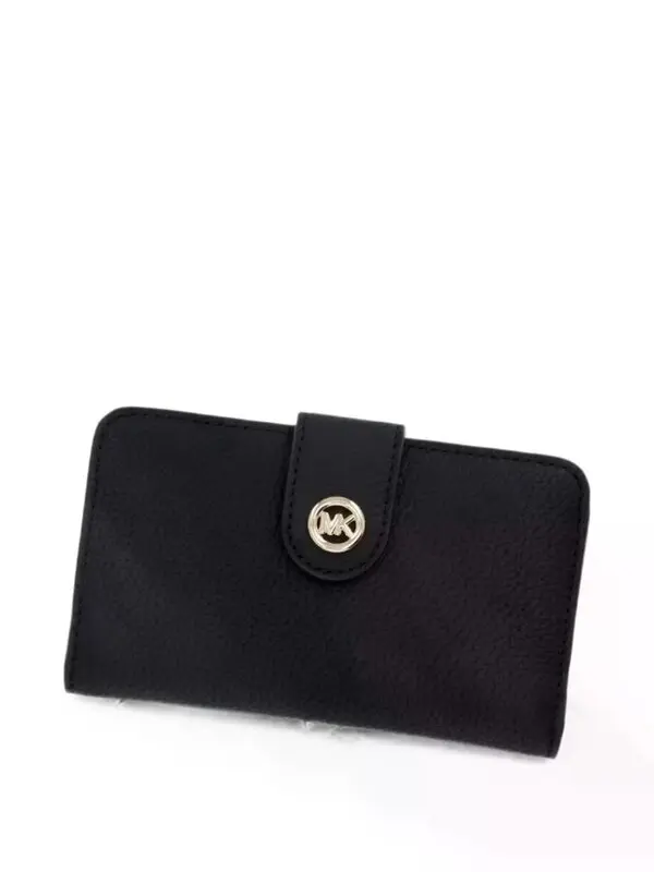 Michael Kors Logo-plaque Pebbled-leather Wallet
