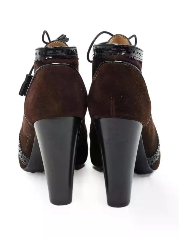 TOD'S Lace-up Tassel Ankle Boots