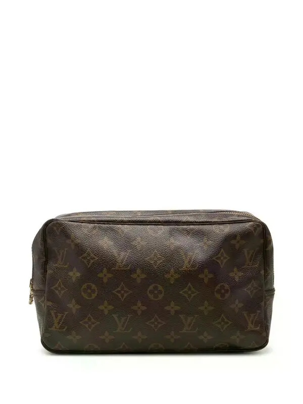 LOUIS VUITTON 1994 Monogram Troussse Toilette 28 Clutch Bag - Brown