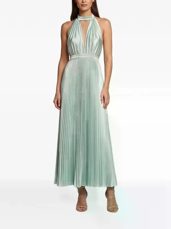 ROKSANDA Plissé Effect Maxi Dress - Green