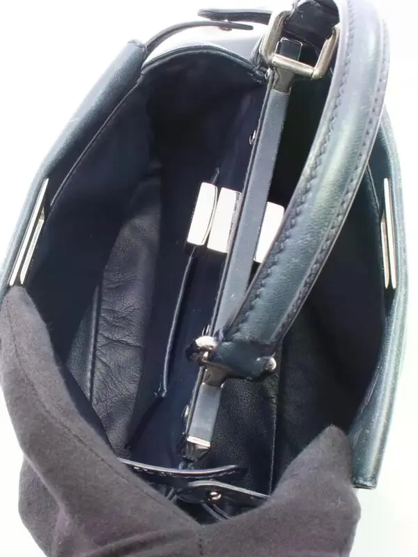 Fendi 2000-2010 Mini Leather Iconic Peekaboo Satchel