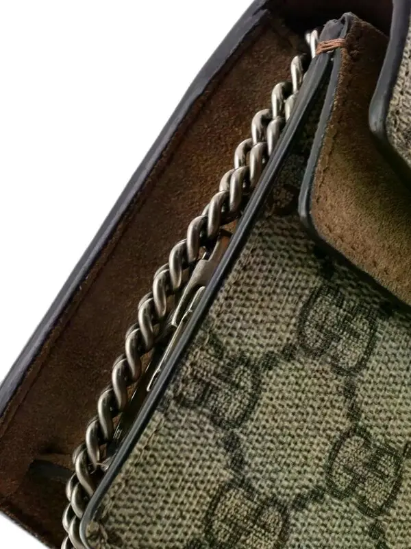 Gucci Dionysus Gg Coated Canvas Super Mini Crossbody Bag - Brown