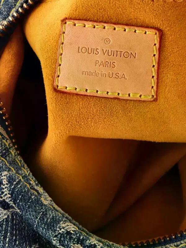 LOUIS VUITTON Baggy Handbag Denim Pm Hobo Bag