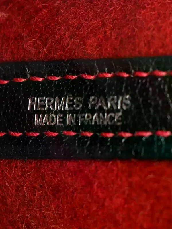 Hermès 2006 Ribbed Wool And Negonda Garden Party 36 Tote Bag - Red