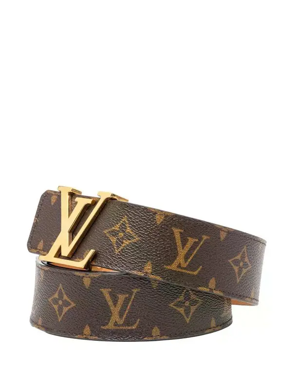 LOUIS VUITTON 2011 Monogram Initiales Reversible Belt - Brown