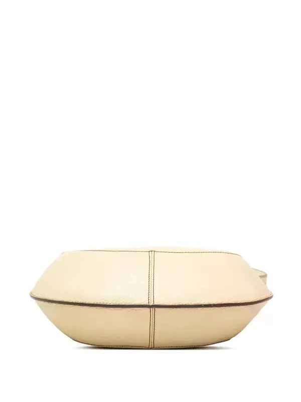 Loewe 2010-2026 Embossed Leather Logo Hobo Bag