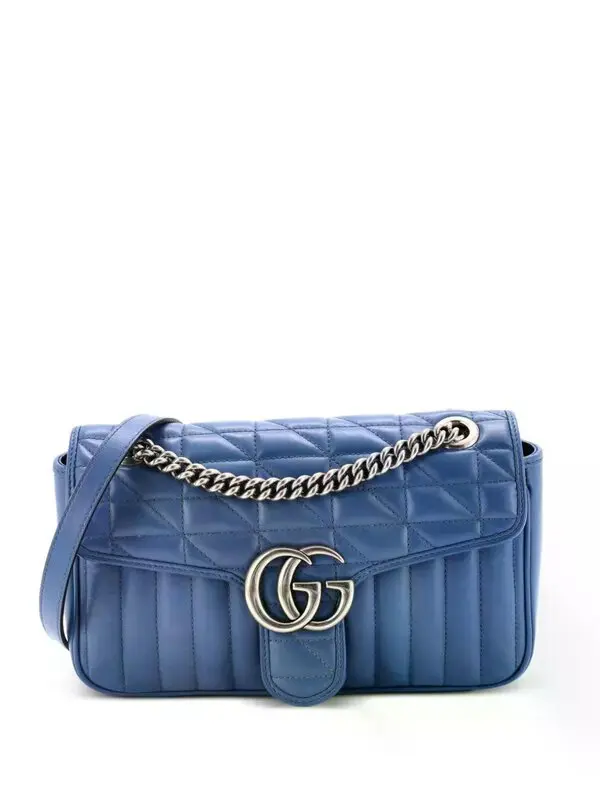 Gucci Gg Marmont Flap Shoulder Bag - Blue