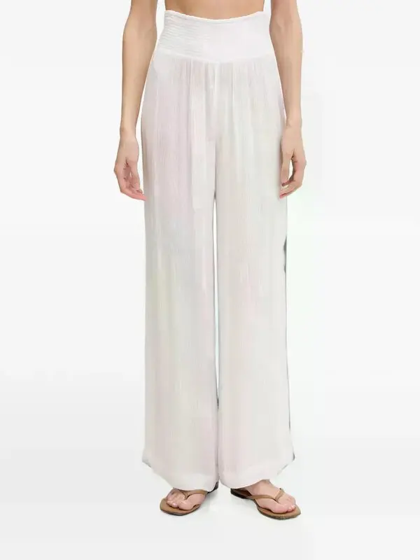 Dkny Smocked-waistband Pleated Trousers