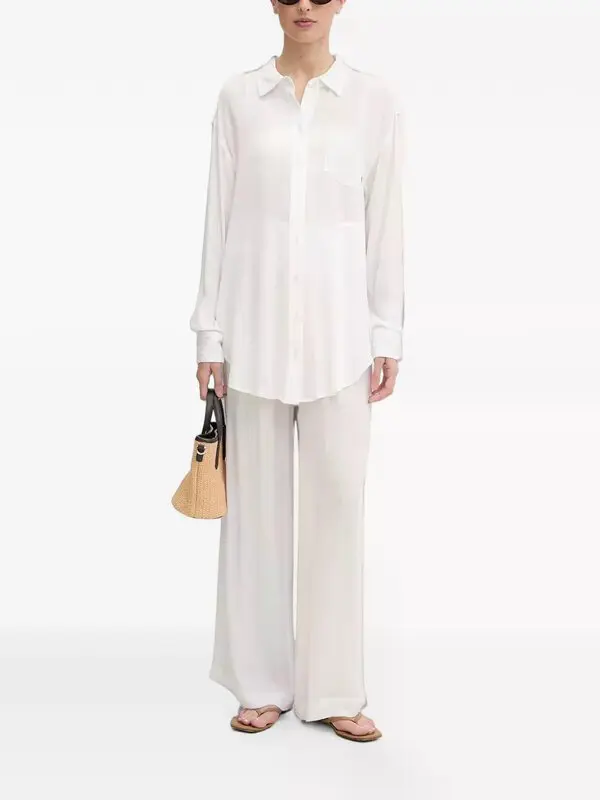 Dkny Smocked-waistband Pleated Trousers