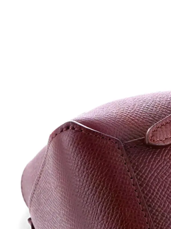 Celine Textured Leather Pico Shoulder Bag - Purple