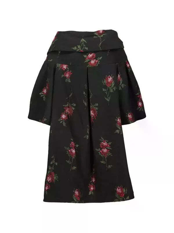 Kenzo Floral-print Shawl Collar Coat