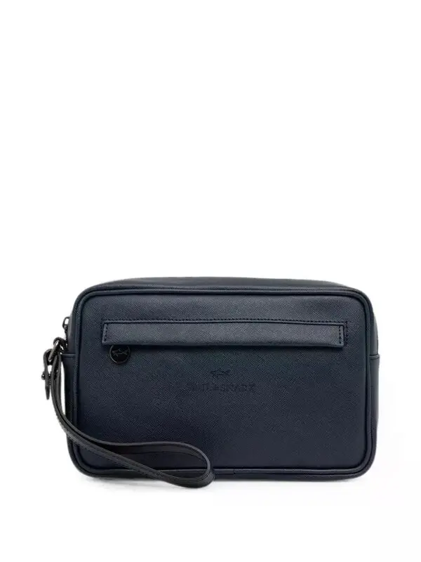 Paul & Shark Logo Detail Zip Fastening Clutch Bag - Blue