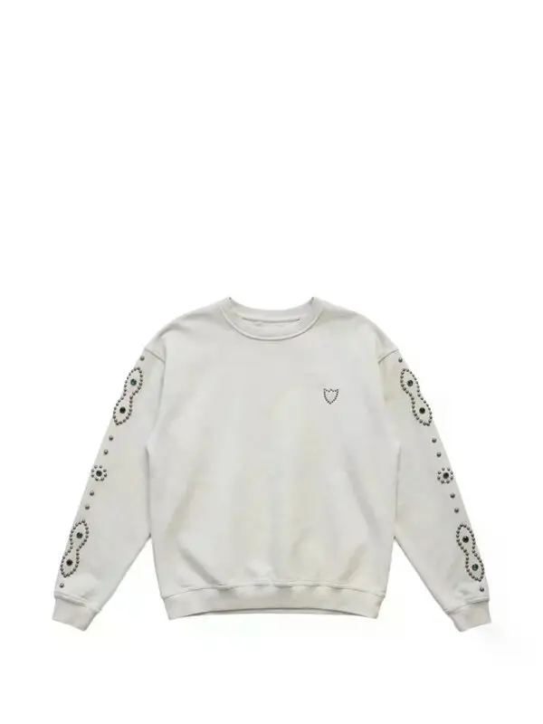HTC LOS ANGELES Stud-embellished Sweatshirt - White
