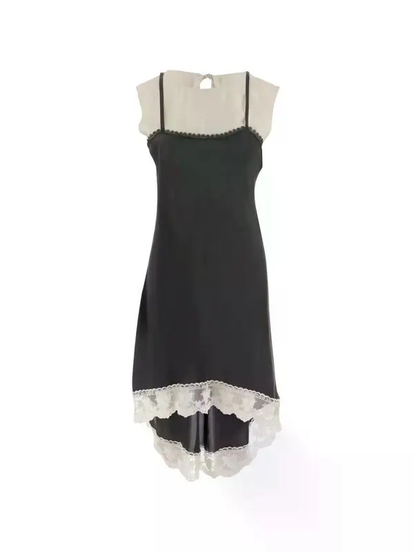 THE GARMENT Lace-trimmed Silk Slip Dress