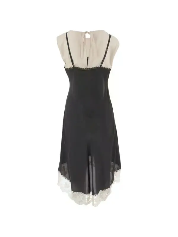 THE GARMENT Lace-trimmed Silk Slip Dress - Black