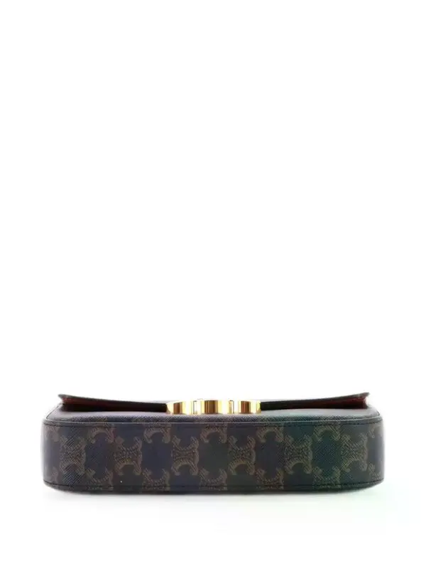 Celine Triomphe Chain Triomphe Coated Canvas Small Shoulder Bag