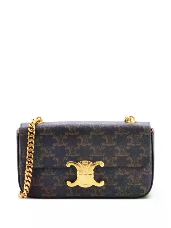 Celine Triomphe Chain Shoulder Bag - Brown