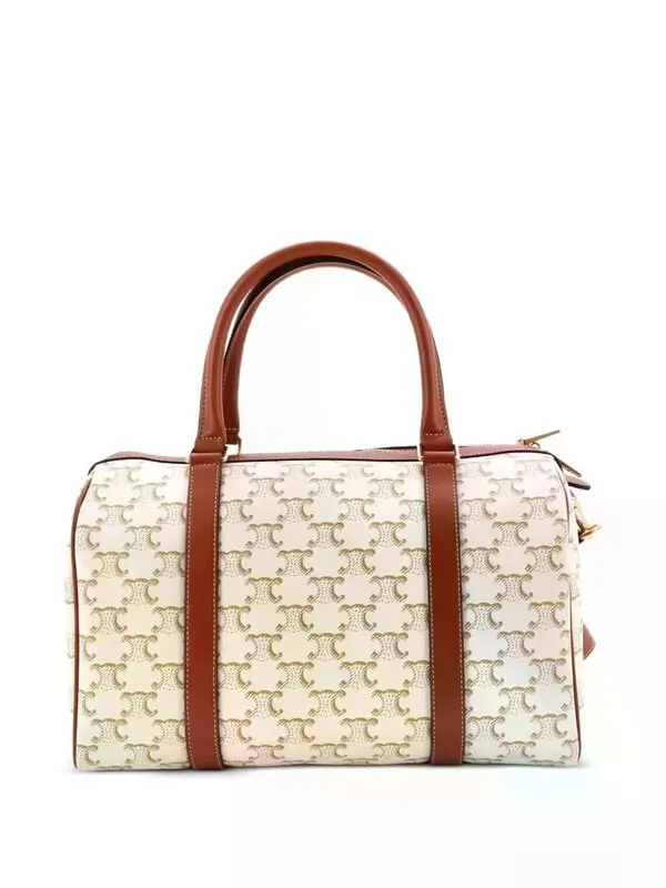 Celine Triomphe Coated Canvas Large Handbag - Brown