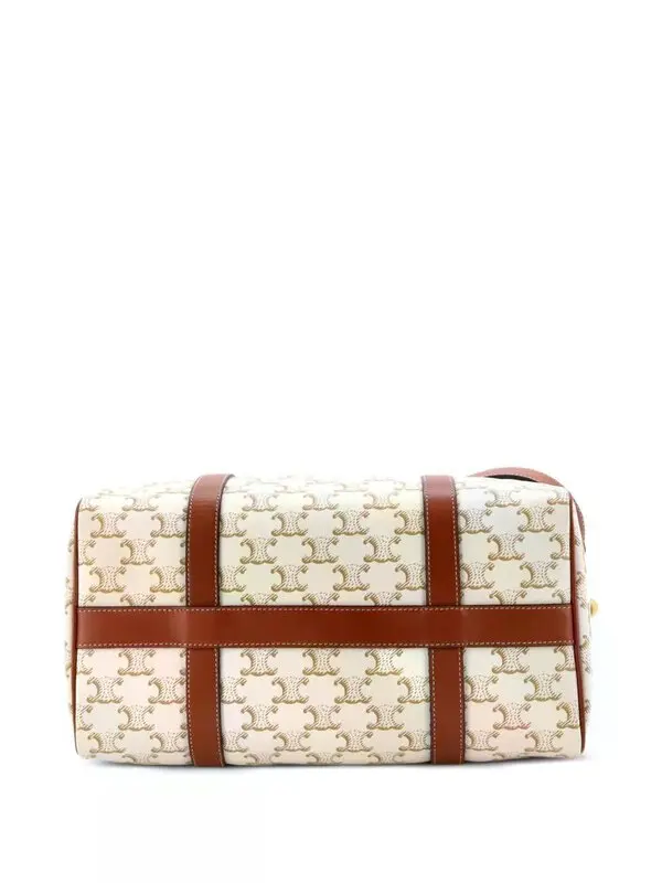 Celine Triomphe Coated Canvas Large Handbag - Brown