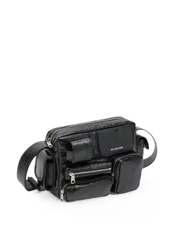 Balenciaga Superbusy Crinkled Leather Messenger Bag
