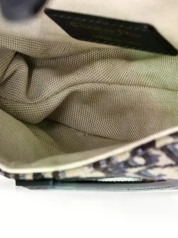 Dior Saddle Handbag With Strap Oblique Canvas Mini Shoulder Bag