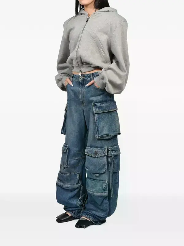 Attico Multi-pocket Cargo Pants - Blue