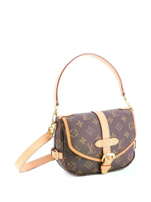 LOUIS VUITTON Monogram Canvas Saumur Bb Crossbody Bag - Brown