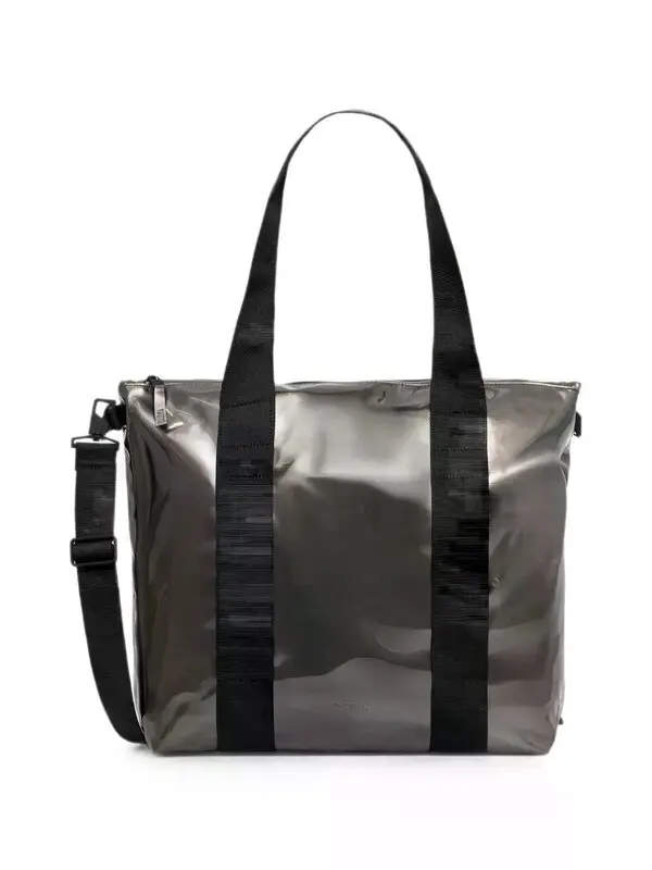 Rains Glossy Finish Tote Bag With Adjustable Shoulder Strap
