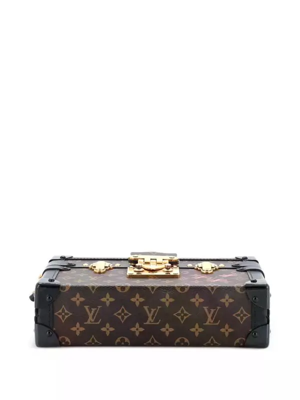 LOUIS VUITTON Petite Malle Handbag Monogram Canvas Clutch Bag - Black