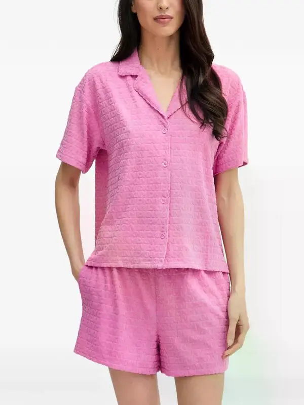 Dkny Logo-jacquard Two-piece Pajamas
