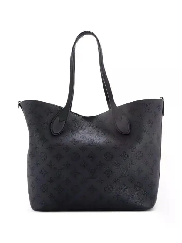 LOUIS VUITTON Blossom Mahina Leather Mm Tote Bag - Black