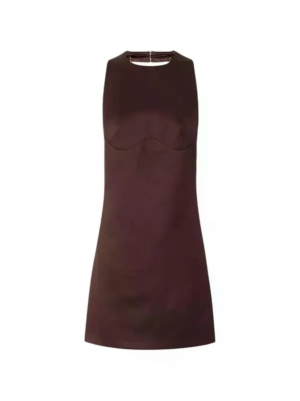 Elisabetta Franchi Halterneck Chain-link Mini Dress - Brown