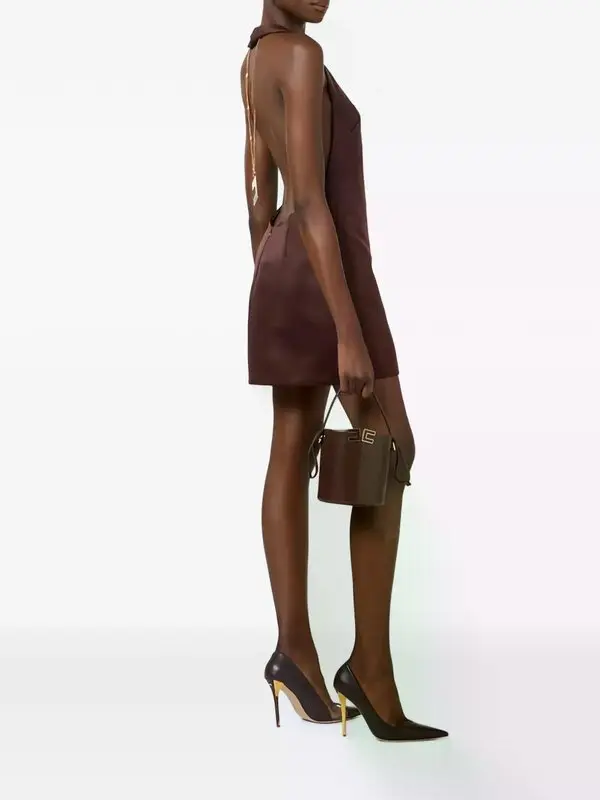 Elisabetta Franchi Halterneck Chain-link Mini Dress