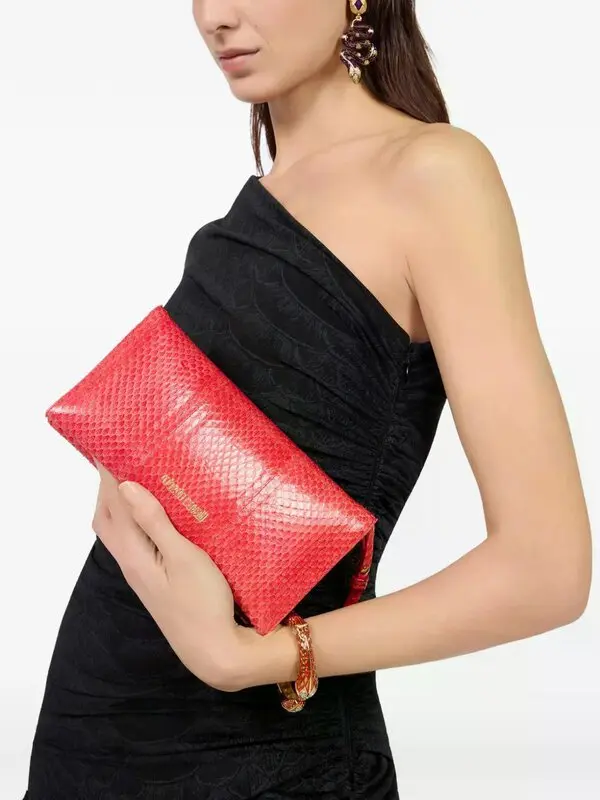 Roberto Cavalli Serpentine Bangle-handle Clutch Bag