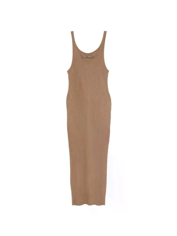 Enza Costa Ribbed Knit Slim-fit Midi Dress