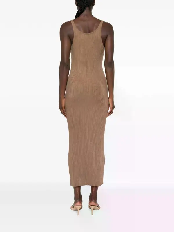Enza Costa Ribbed Knit Slim-fit Midi Dress