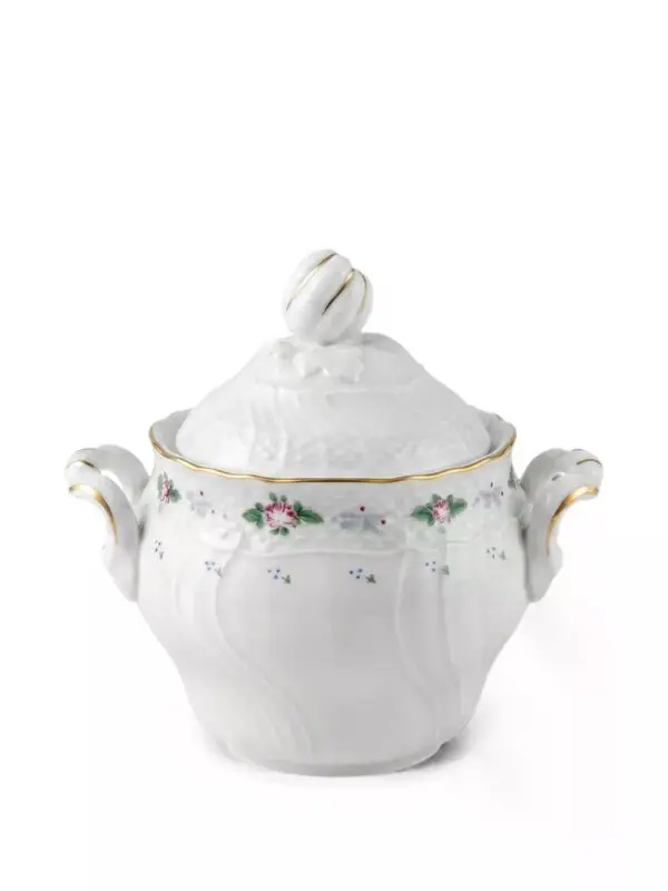 GINORI 1735 Vecchio Floral-print Sugar Bowl - White
