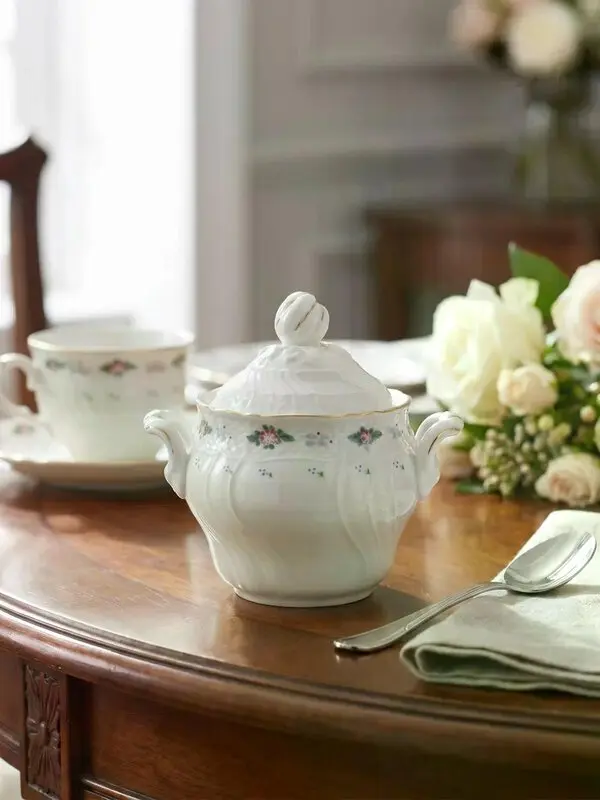 GINORI 1735 Vecchio Floral-print Sugar Bowl