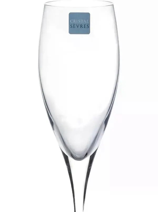 CRISTAL DE SEVRES Pensee Flute Glasses Set - White