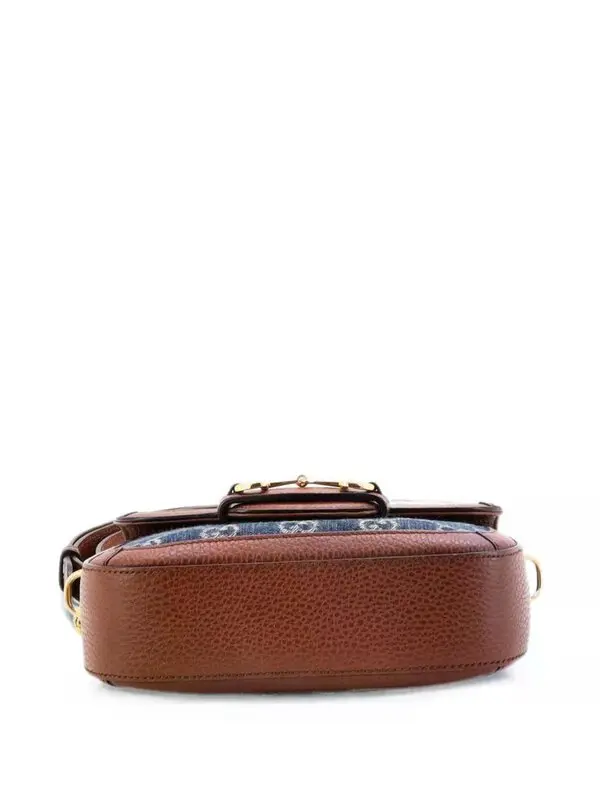 Gucci Horsebit 1955 Gg Denim Mini Shoulder Bag