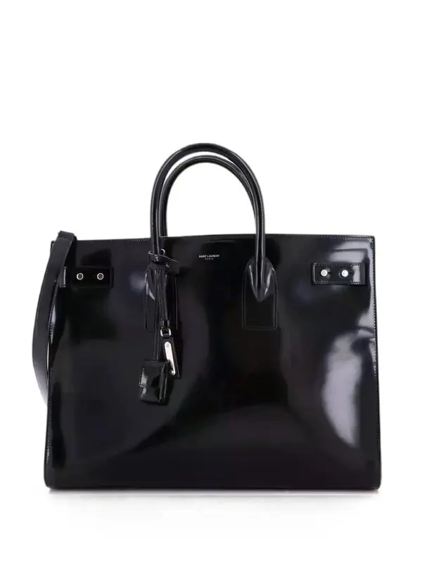 Saint Laurent Sac De Jour Patent Leather Large Tote Bag - Black