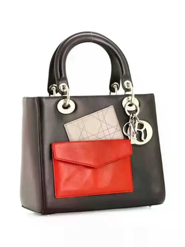 Dior Pockets Lady Bag Leather Medium Satchel