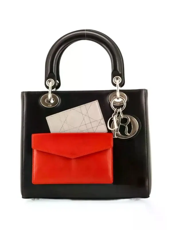 Dior Pockets Lady Bag Leather Medium Satchel