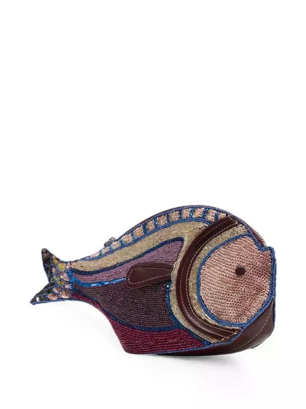 Staud Pesce Bead-embellished Clutch Bag