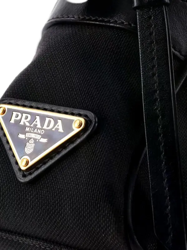 Prada Logo Camera Bag Canvas Small Crossbody Bag